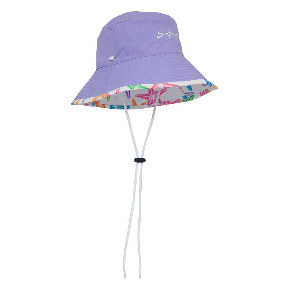 Girls Sun Busters UV Bucket Hat Purple Seastarberry | Girls UV Clothing