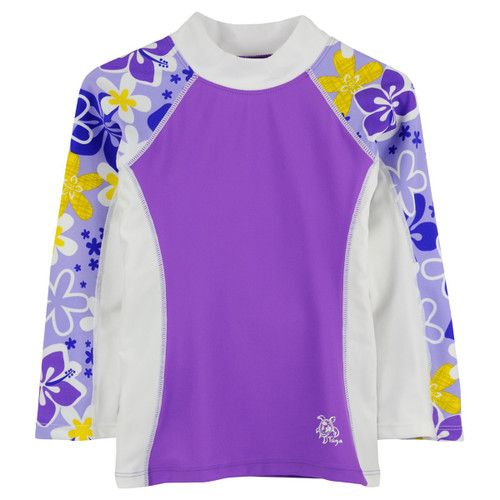 Girls Tuga UV Long Sleeve Swim Shirt Shoreline Morado | Girls UV Clothing