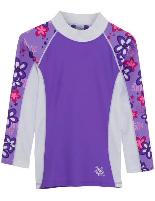 Tuga Girls UV L/S Swim Shirt 'Shoreline' Violet | Girls UV Clothing