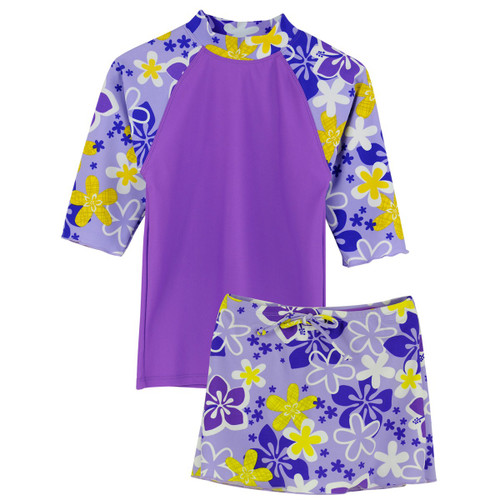 Tuga Girls UV Swim Set 'Tropical Breeze' Morado | Girls UV Clothing