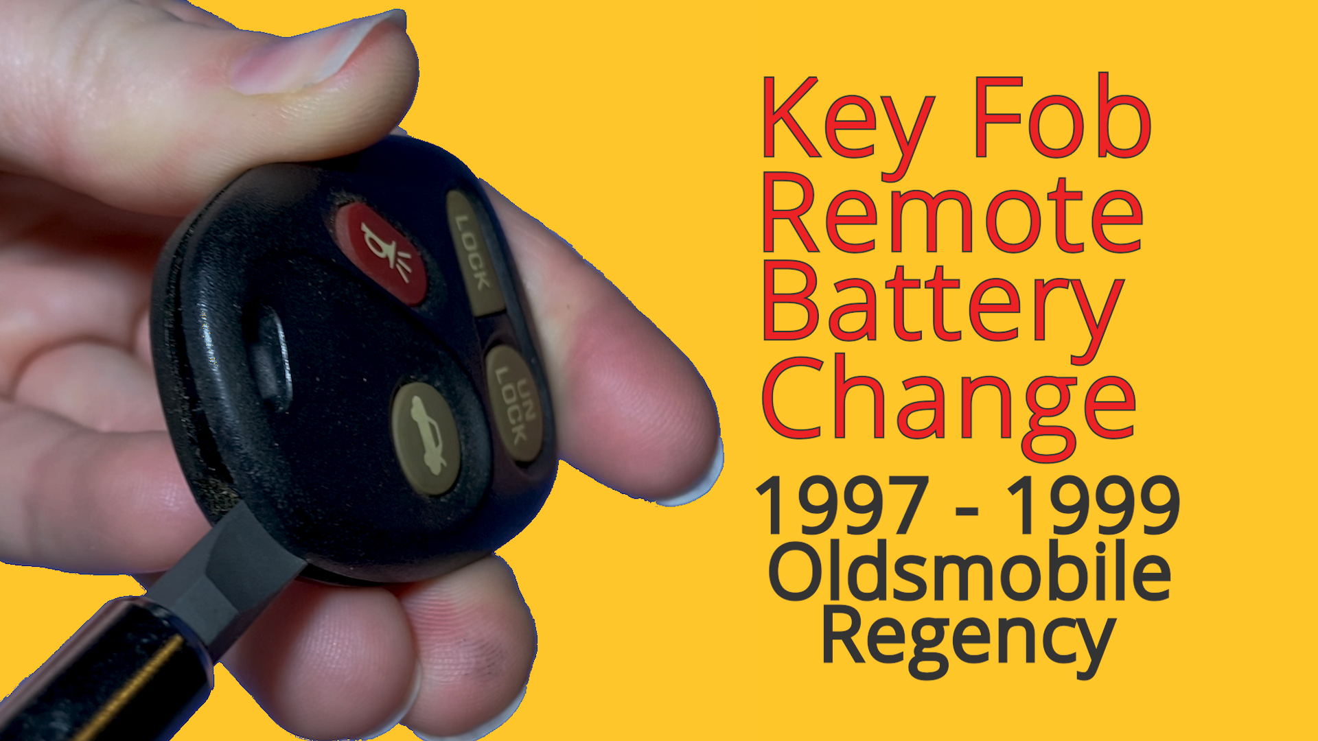 How To Change A 1997 - 1999 Oldsmobile Regency Key Fob Remote Battery ...