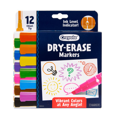 Crayola® Take Note Whiteboard Markers Chisel 12pc - Marmadukes