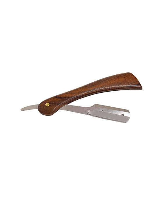 Scalpmaster Deluxe Wood Handle Straight Razor - Barber Salon Supply