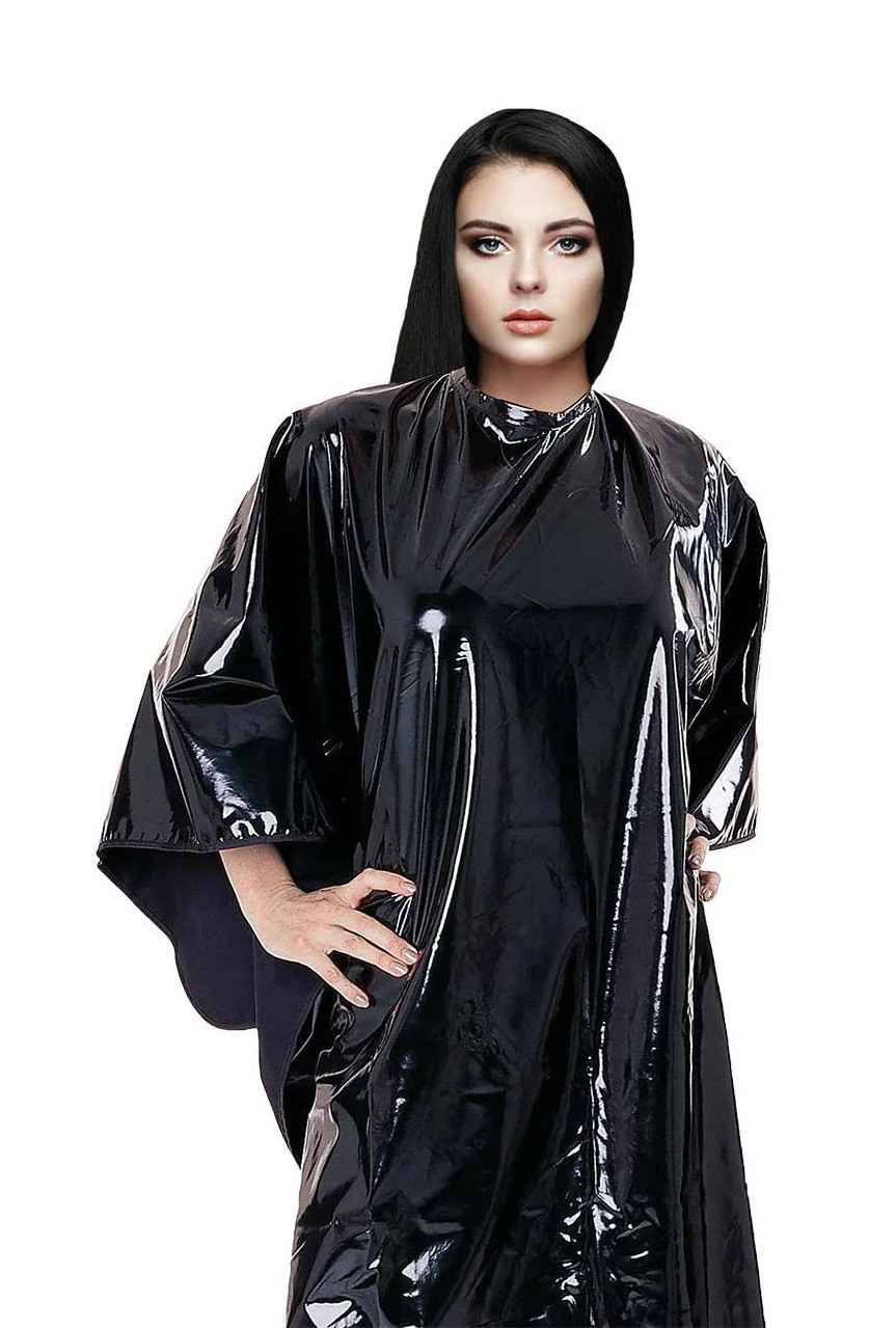 Cricket Aqua Waterproof Cape Metallic Black - Barber Salon Supply
