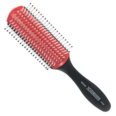 Scalpmaster Flow Thru Cushion Brush Red - Barber Salon Supply