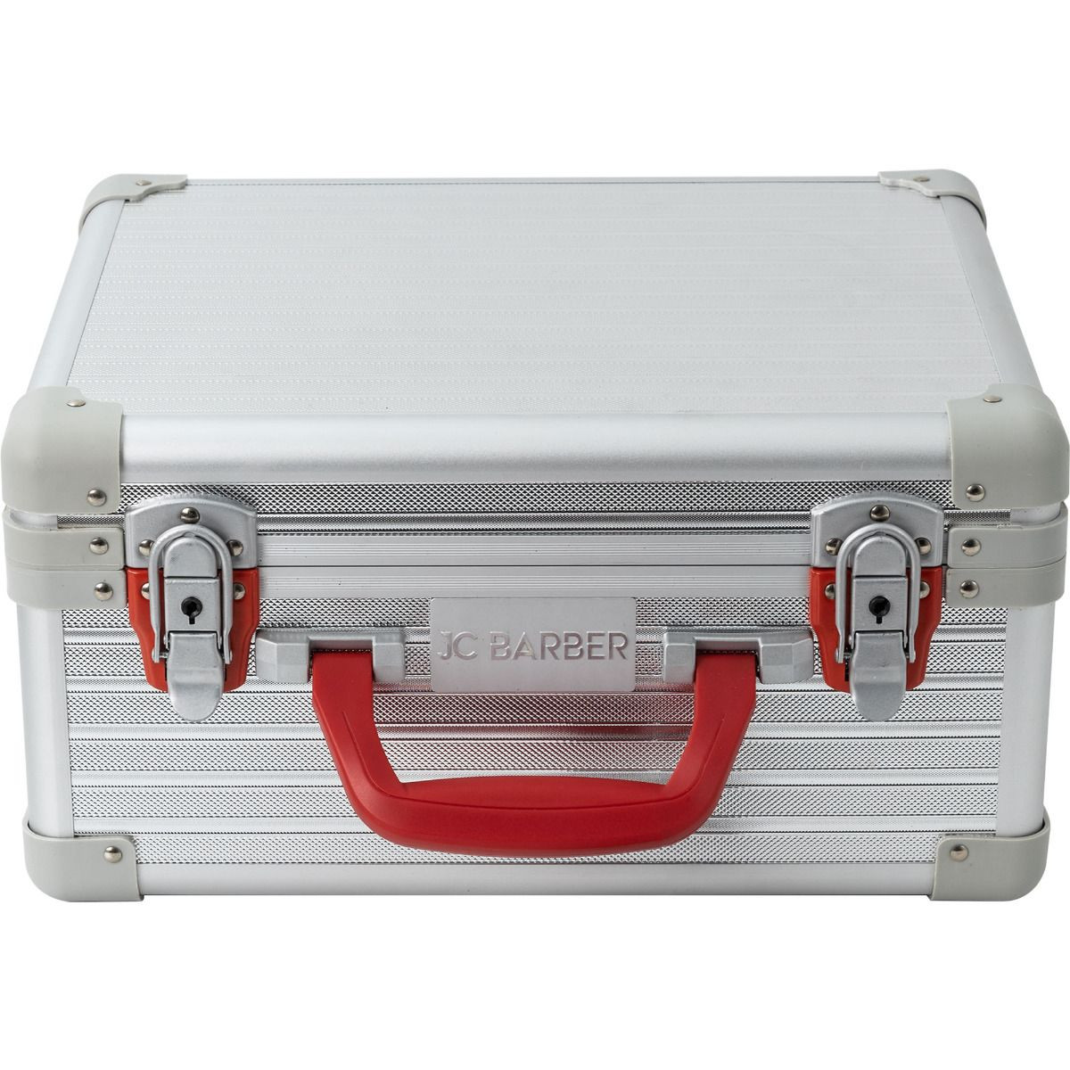 Just Case 4 Slot Removable Tray Barber Case Silver Stripes - Barber ...