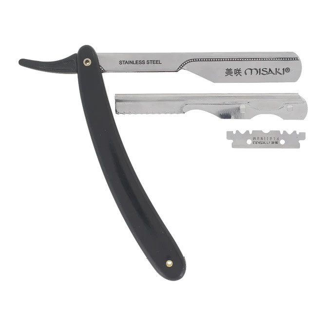 Misaki Slide Out Razor Black - MR-04 - Barber Salon Supply