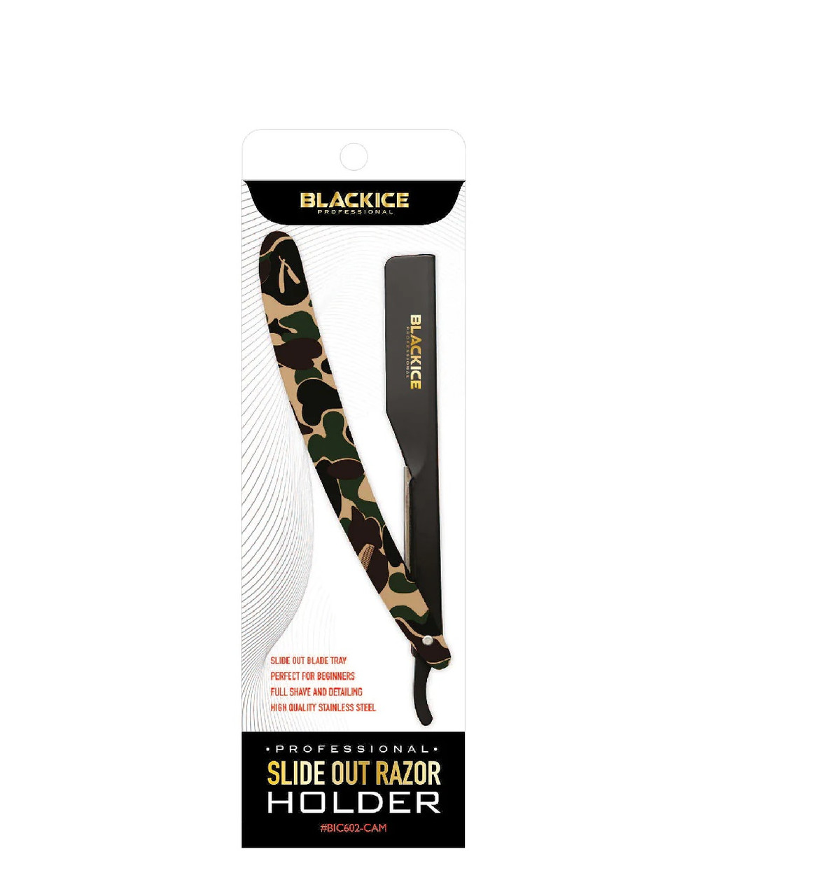 Black Ice Slide Out Razor Camo - Barber Salon Supply