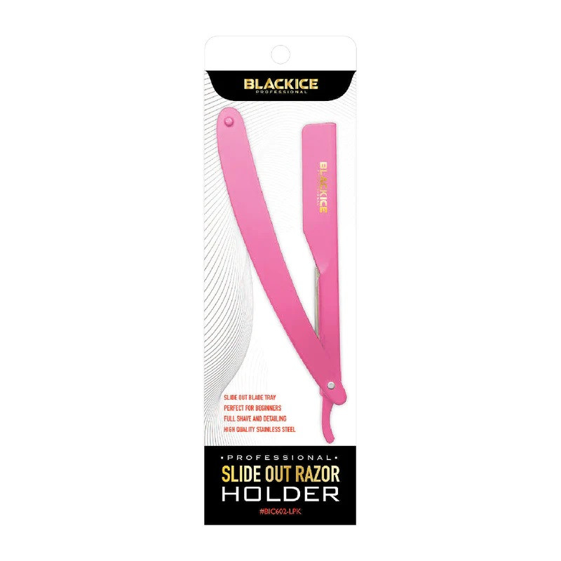 Black Ice Slide Out Razor Pink - Barber Salon Supply