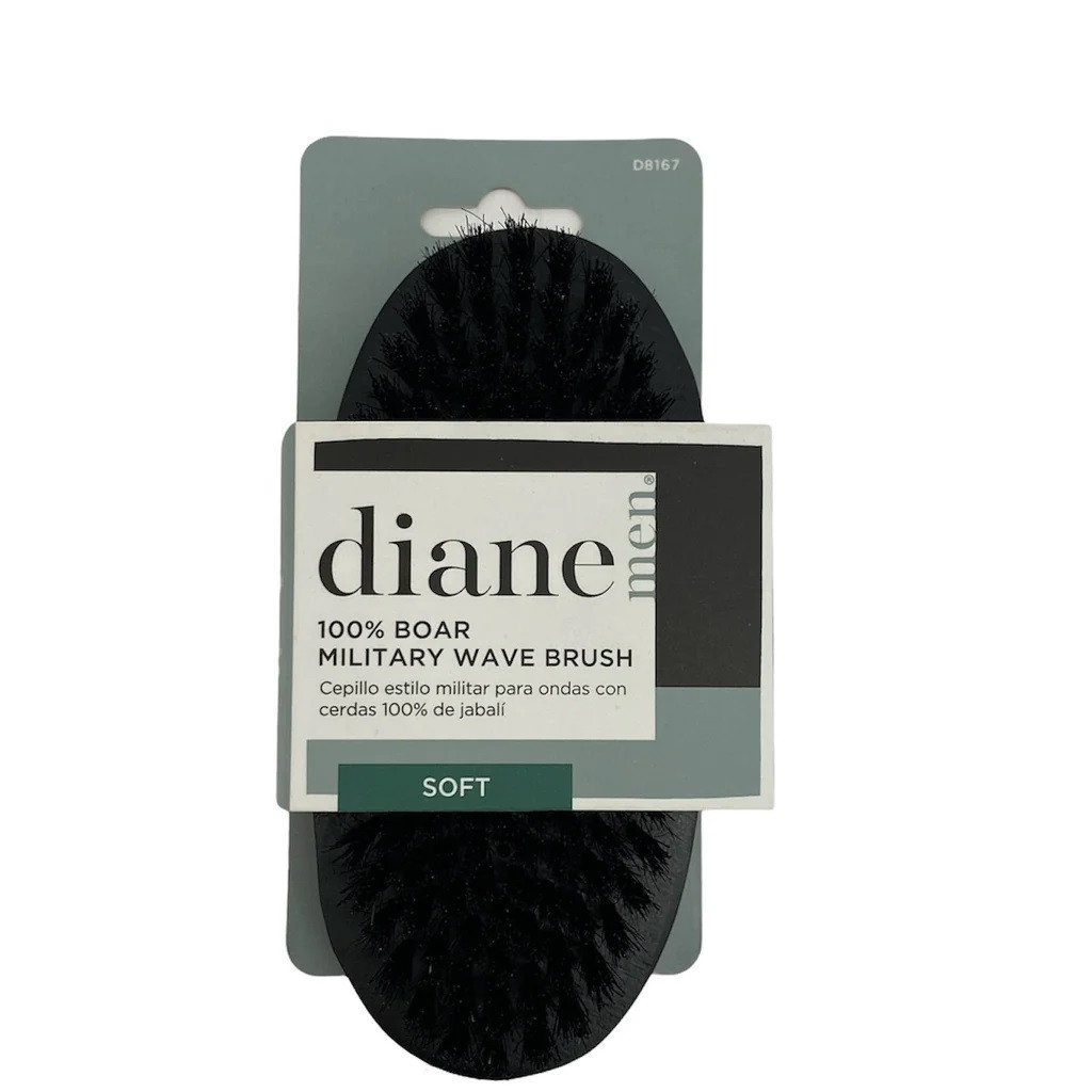 Diane 100% Soft Boar Military Brush - Barber Salon Supply