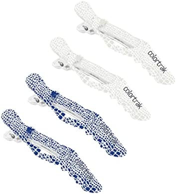 Colortrak Rubberized Croc Clips 4pk Safari Chic - Barber Salon Supply