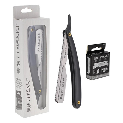 Misaki Slide Out Razor Black Kit - Barber Salon Supply