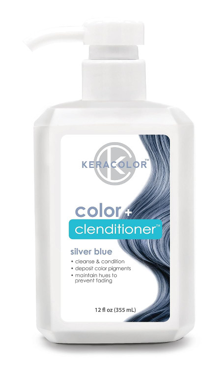 Keracolor Color + Clenditioner Silver Blue 12oz - Barber Salon Supply