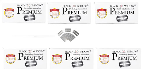 Black Widow Premium Double Edge Razor Blades 6 (100ct) - Barber Salon ...