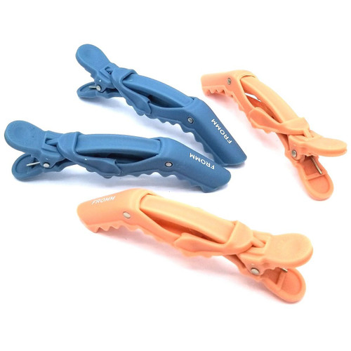 Fromm Soft Matte Gator Hair Clips Assorted 4pk - Barber Salon Supply