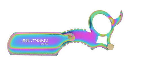 Misaki Single Finger Razor Iridescent - Barber Salon Supply