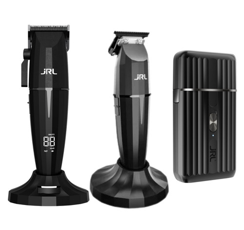 JRL Onyx Cordless Clipper, Trimmer, and Single Foil Shaver Set - Barber ...