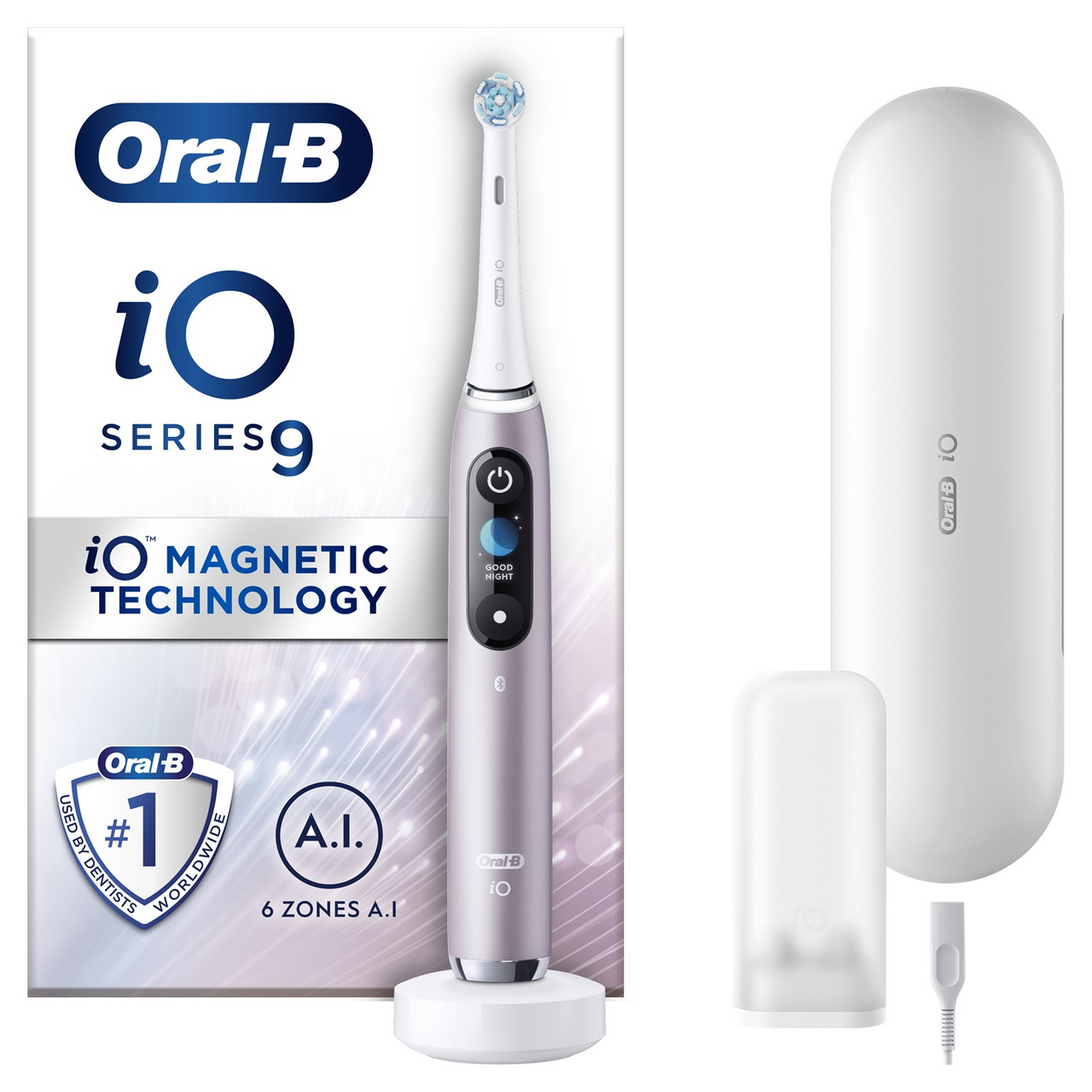 Oral-B iO9 Rose Quartz Electric Toothbrush | Pharmacy2U