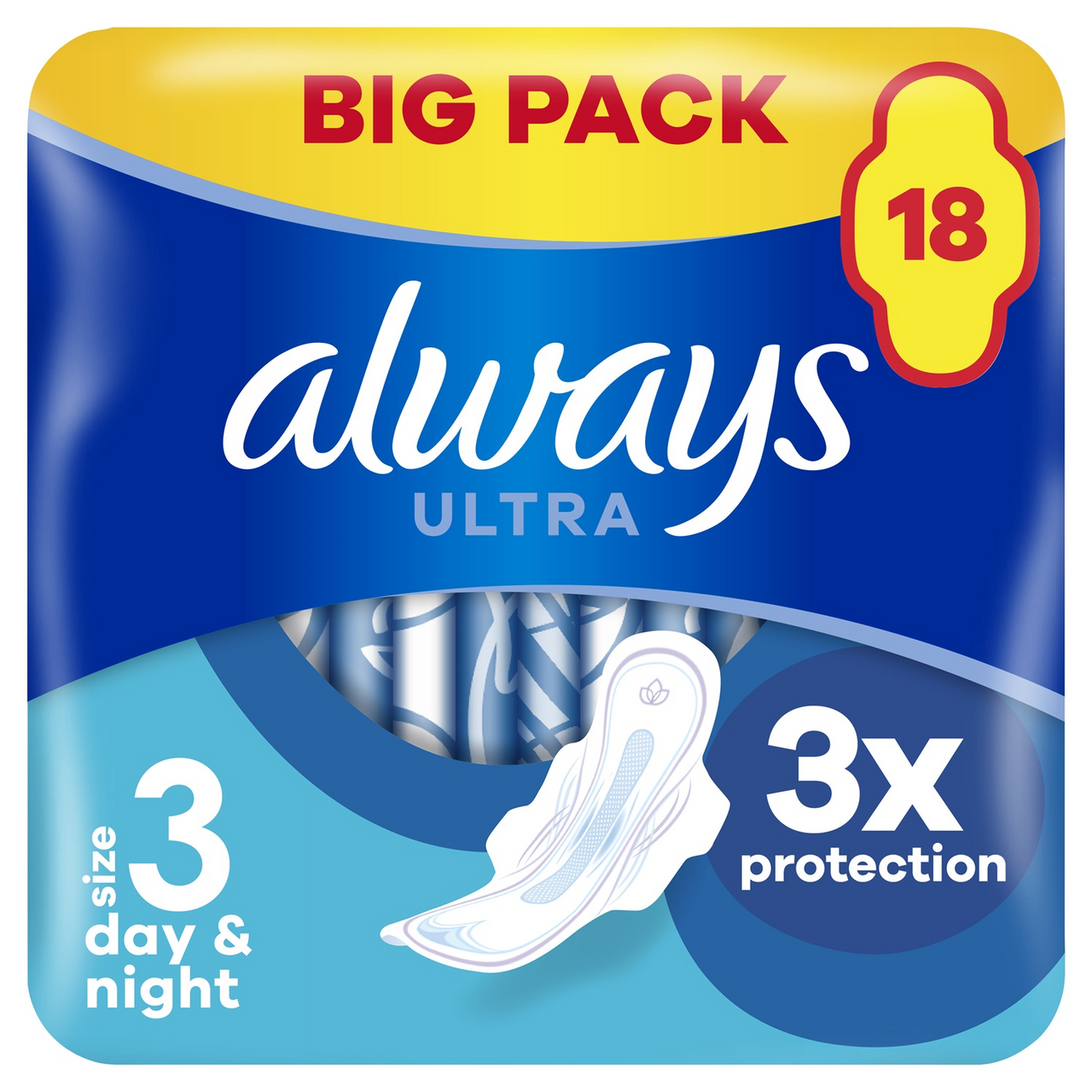 Always Ultra Duo Night Pads with Wings 18s | Pharmacy2U