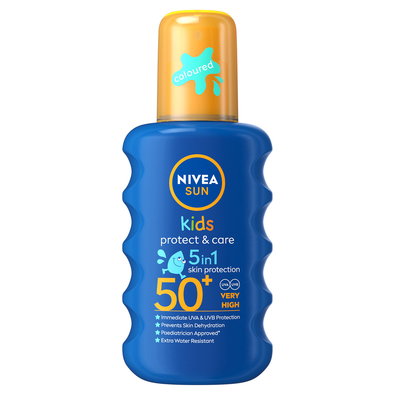 Nivea Sun Kids Protect Care Coloured Spray SPF50 200ml | Pharmacy2U