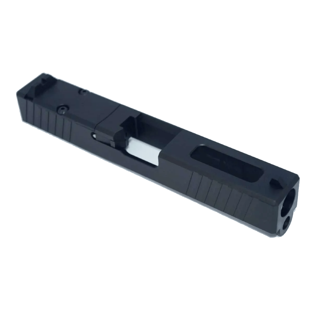 Black DLC RMR Cut Window Slide for Glock 17 with Cover Plate - 3CR Tactical