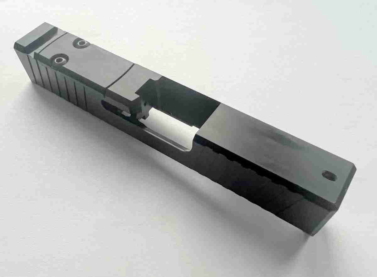 Stripped Glock 43/43X DLC Slide | RMSc Cut + Cover Plate