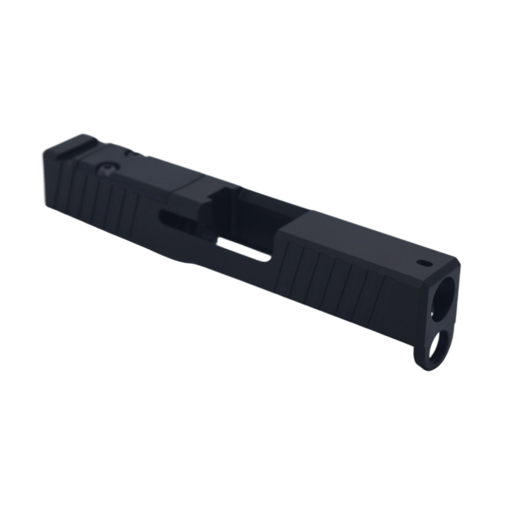 Stripped Glock 43/43X DLC Slide | RMSc Cut + Cover Plate