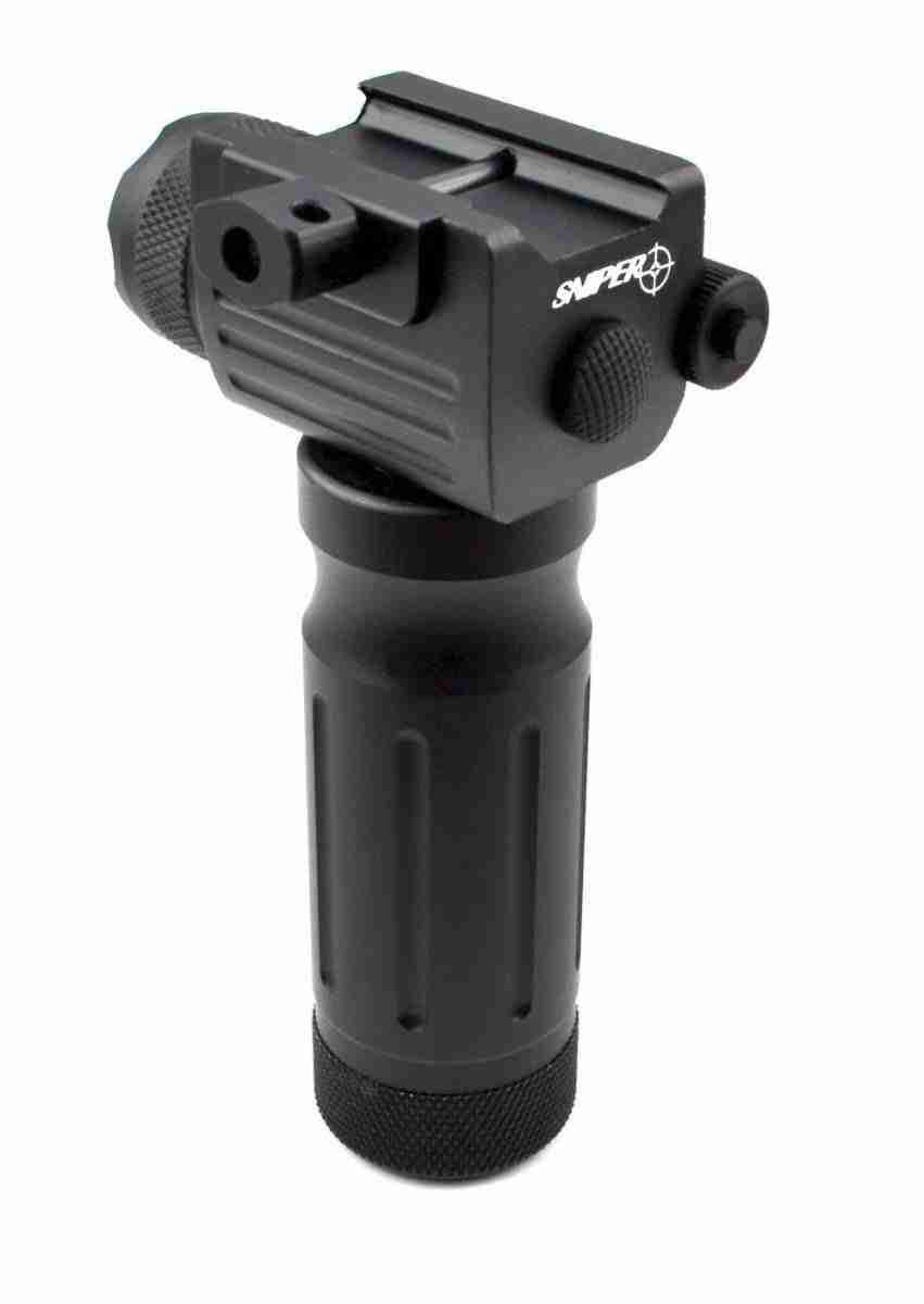 Aluminum ForeGrip with Integrated Flashlight and Red Laser Sight - 3CR ...