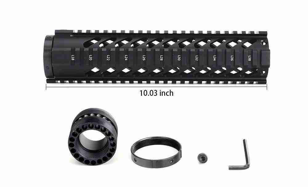 3CR Tactical Free-Float Quad Rail Handguard — AR-15 Black | 3CR Tactical