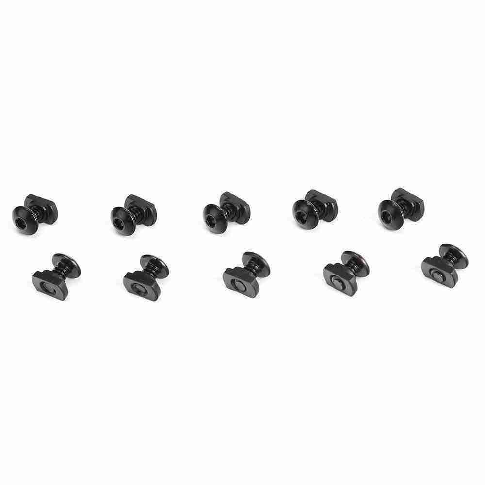 10 Pack M-Lok Standard Steel T-Nut and Screw Set - 3CR Tactical