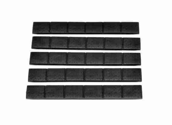 Black 5 Pack Universal Low Profile Rubber Rail Slot Covers - 3CR Tactical