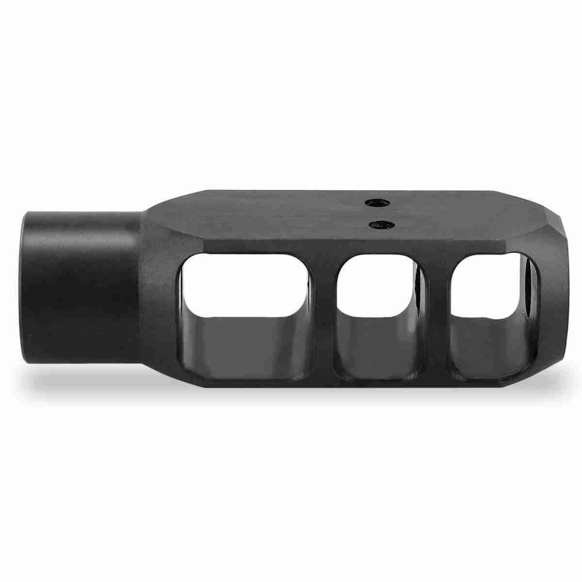 Steel 1/2 x 28 Thread Muzzle Brake / Flash Hider - 3CR Tactical