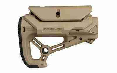 Fab Defense AR15-M4 FDE Compact Stock with Cheek Rest for Com-Mil-Spec ...