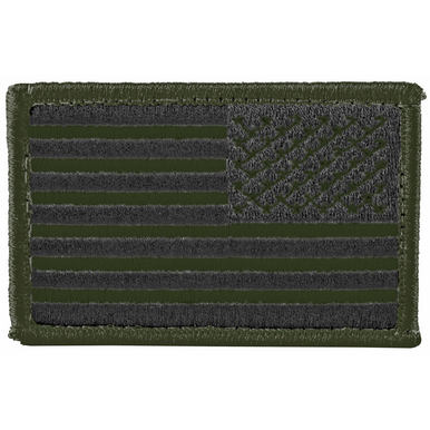 Blackhawk! American Flag Reversed OD Black Embroidered Patch - 3CR Tactical
