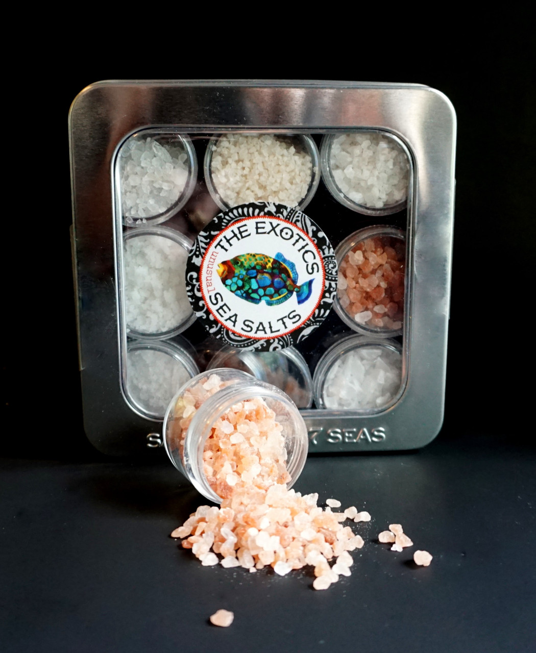 Exotic Sea Salt Sampler in Embossed Tin