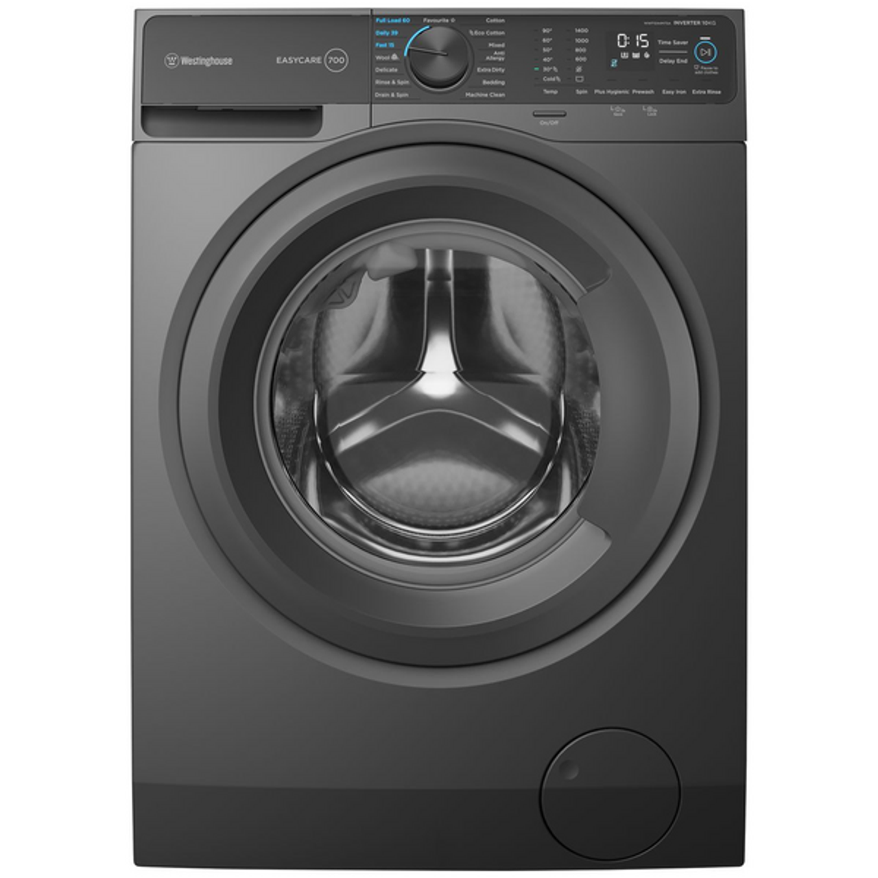 Westinghouse 10kg EasyCare Front Load Washer Onyx WWF1044M7SA