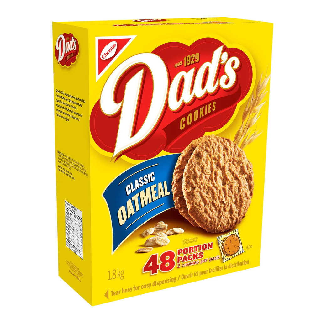 Dad's Chocolate Chip Cookies Portion Packs - 1.8kg Box (48 Packs of 2 ...