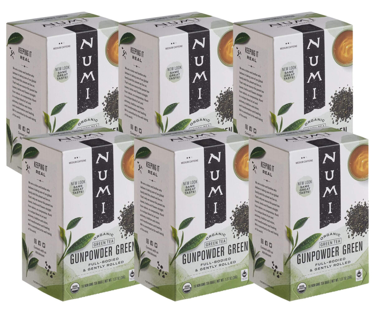 Numi Gunpowder Exquisite Green Organic Tea Bags - 18-Box (6/Case)