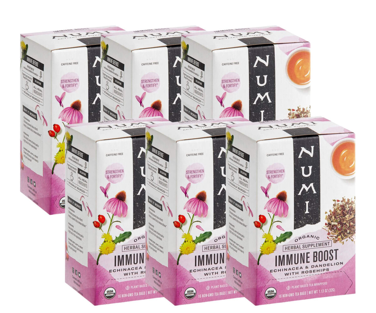 Numi Organic Spicy Comfort: Immune Boost Herbal Tea - 16/Box (6/Case)