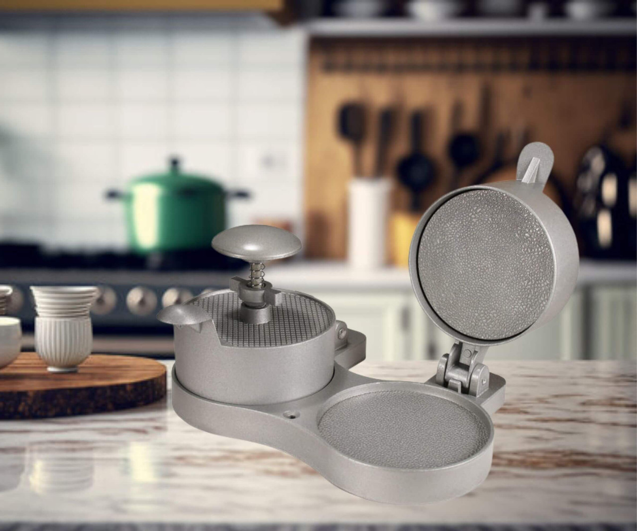 Weston Double Adjustable Aluminum Burger Press with Patty Ejector