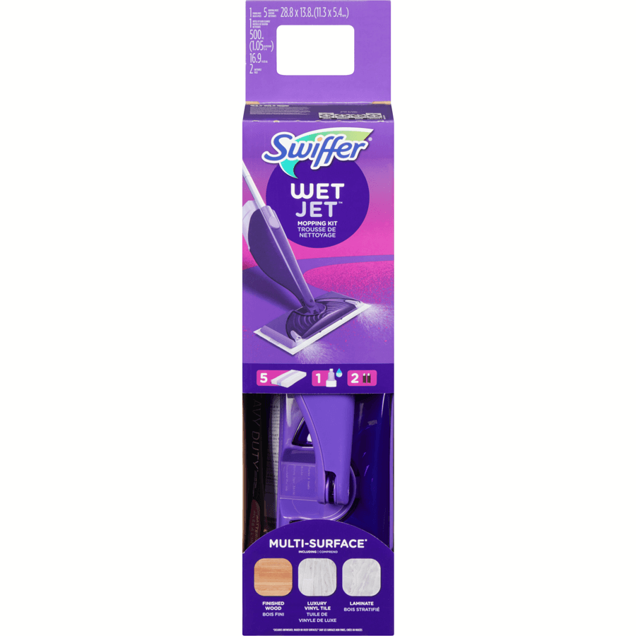 Swiffer WetJet Floor Mop Starter Kit Ready-to-Use System(4/Case)