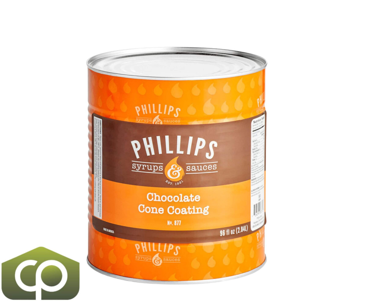 Phillips Chocolate Ice Cream Shell Coating - 7.03 lbs. (3.19 kg) - #10 Can