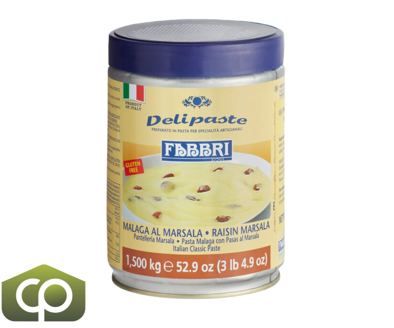 Fabbri Delipaste 1.5 kg (3.3 lbs) Malaga Marsala / Rum Raisin Flavoring Paste
