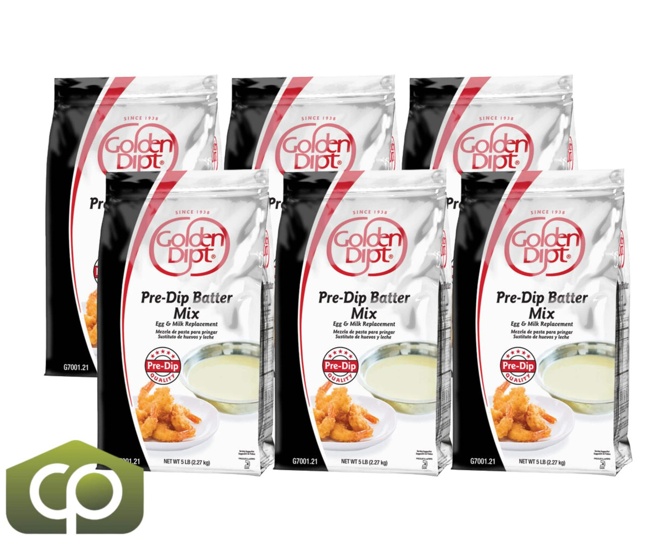 Golden Dipt 5 lbs. /2.27 kg Convenient Pre-Dip Batter Mix - 6/Case