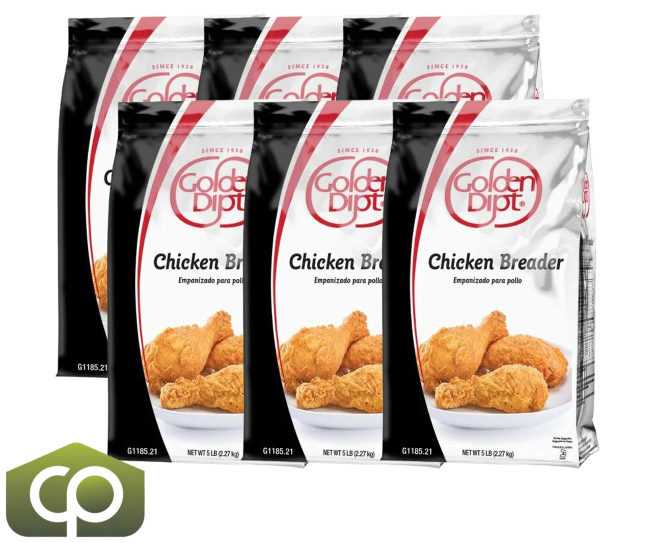 Golden Coat-and-Fry Dipt 5 lbs. / 2.27 kg Deluxe Chicken Breader - 6/Case