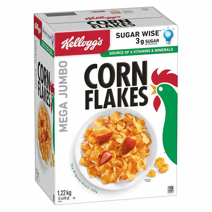 Kellogg’s Corn Flakes - 1.22 kg | Classic Oven Toasted Corn Flakes(4/Case)