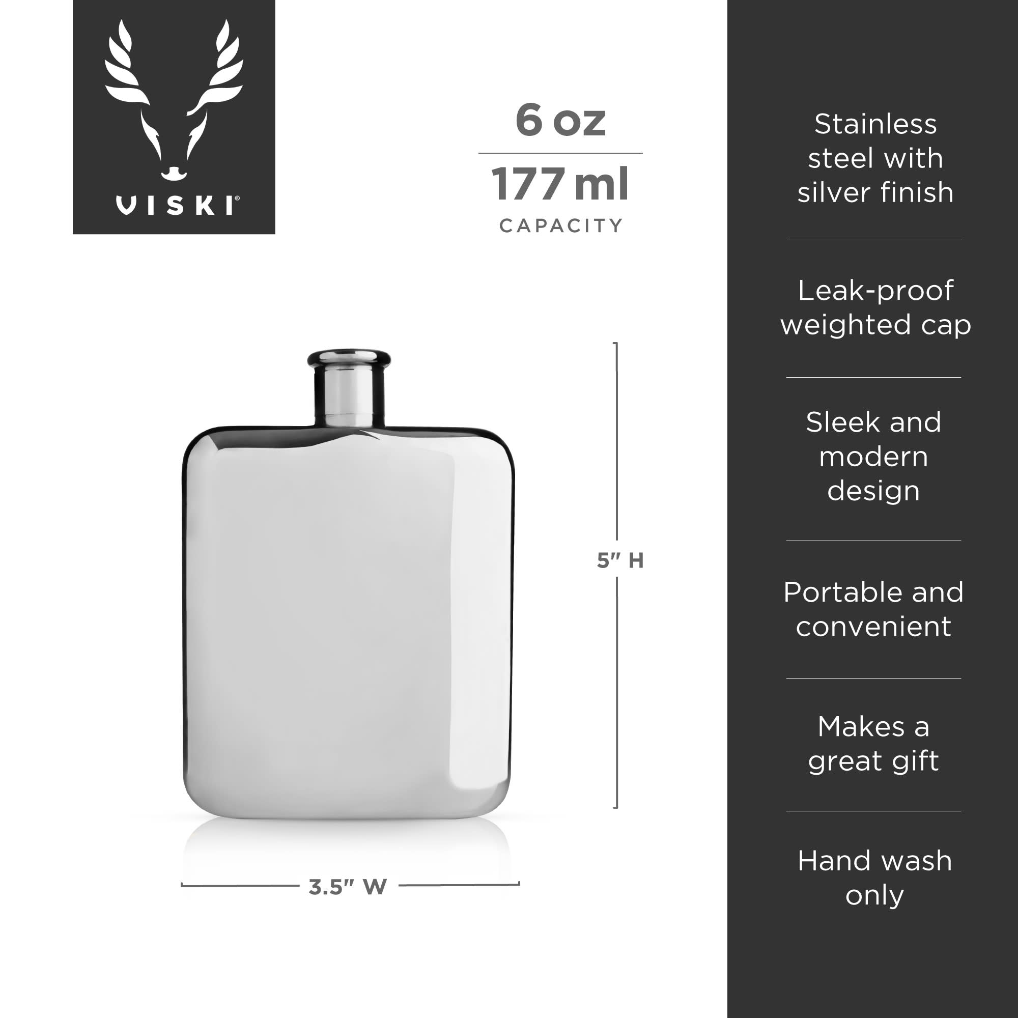 Silver Flask by Viski