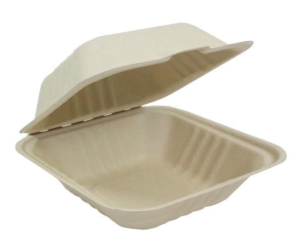 Sysco Reliance Container Biodegradable 6 Square Hinged Lid (200/Case ...