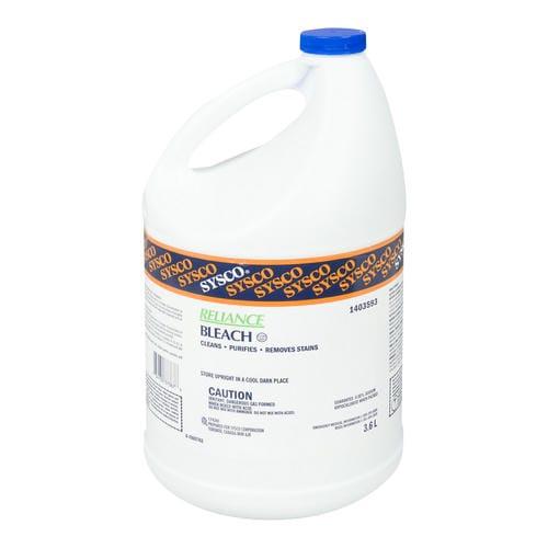 Sysco Reliance Bleach Liquid 6% Sodium Hypochlorite 3.79L/1 Gallon (6/Case)