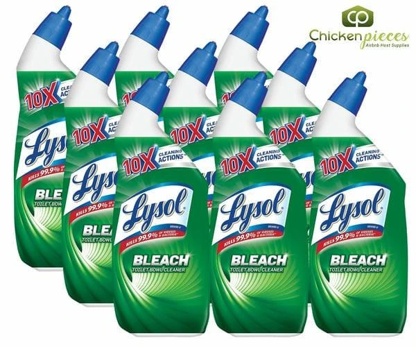 Lysol Disinfectant Toilet Bowl Cleaner With Bleach, 710 mL/24 oz (9/Case)